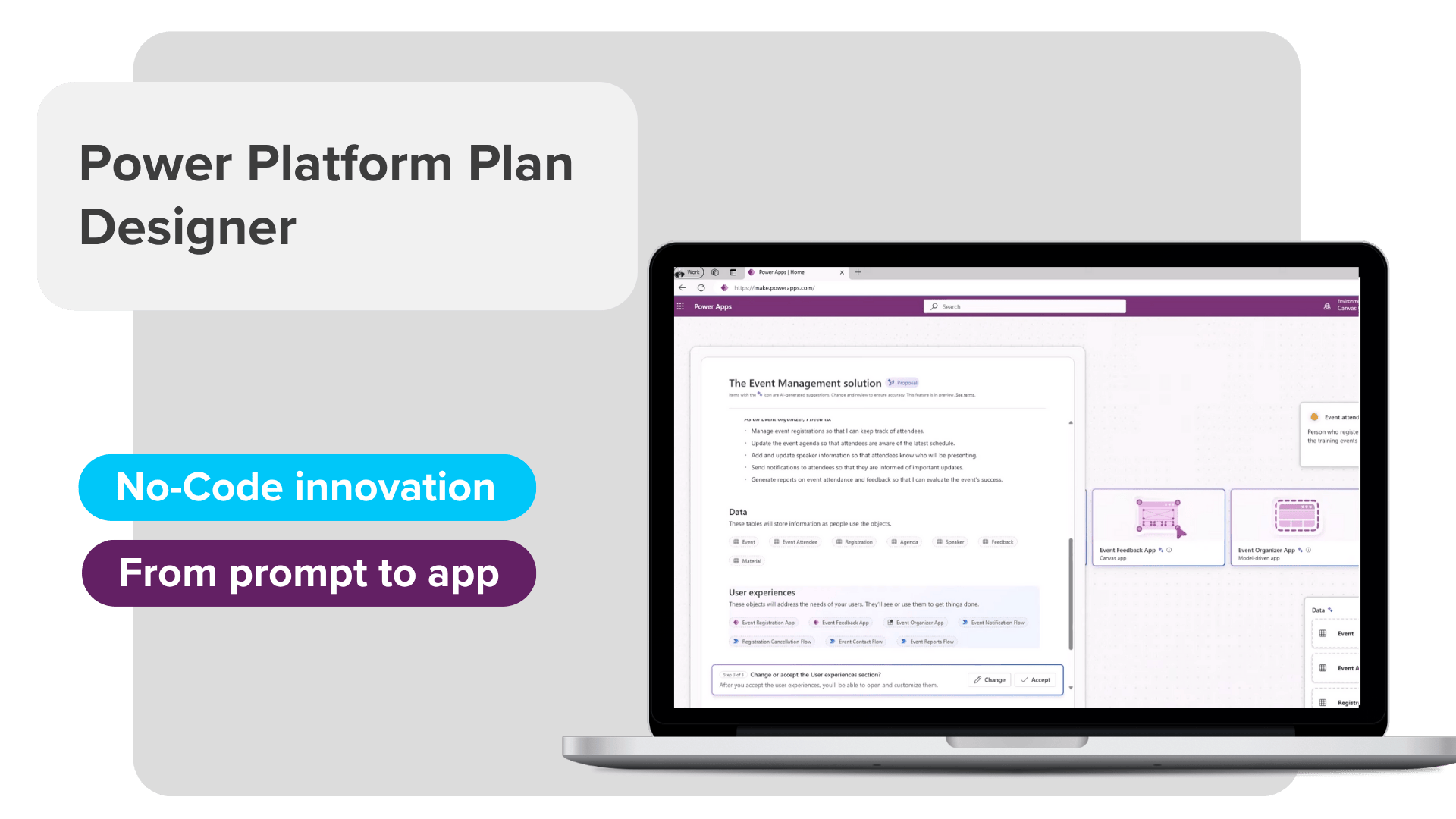 Power Platform Plan Designer: you describe, Power Apps builds